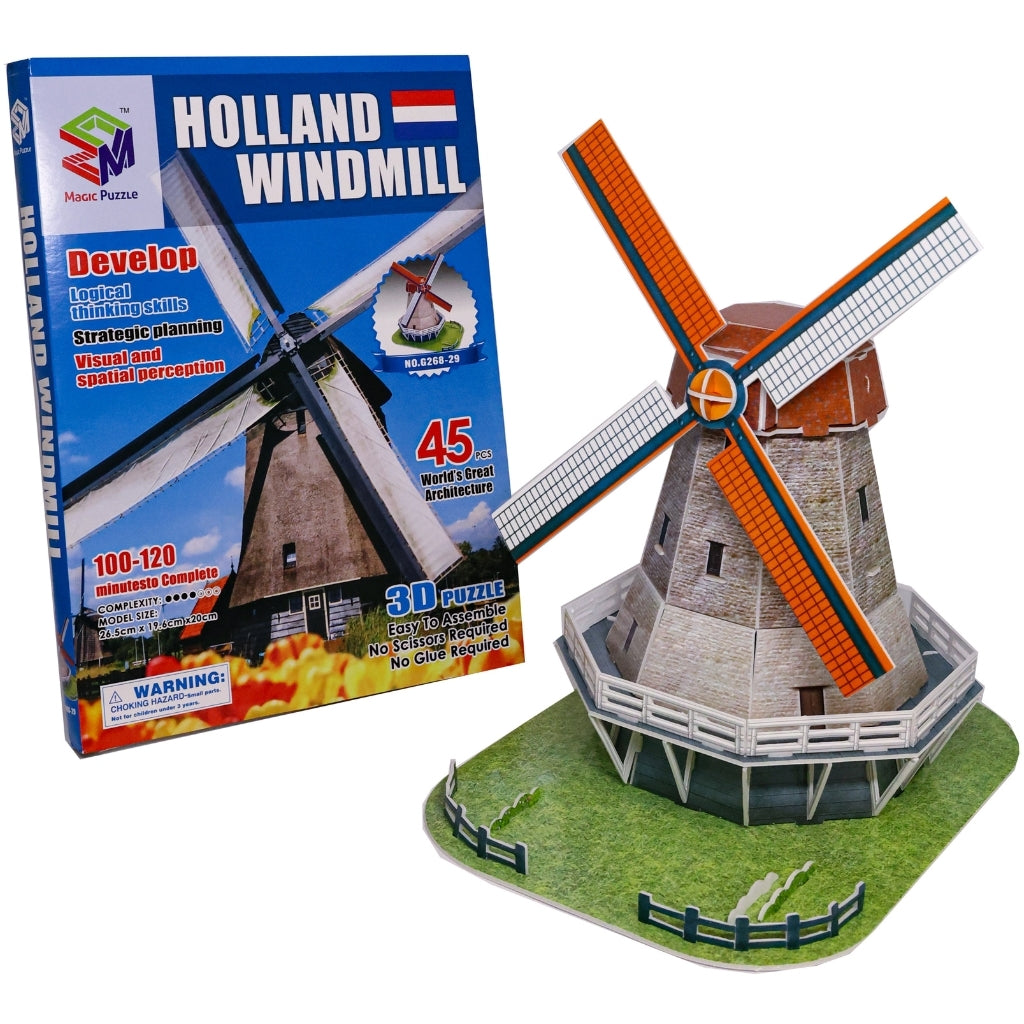 3D Puzzle - Dutch Windmill – Puzzlme.lb